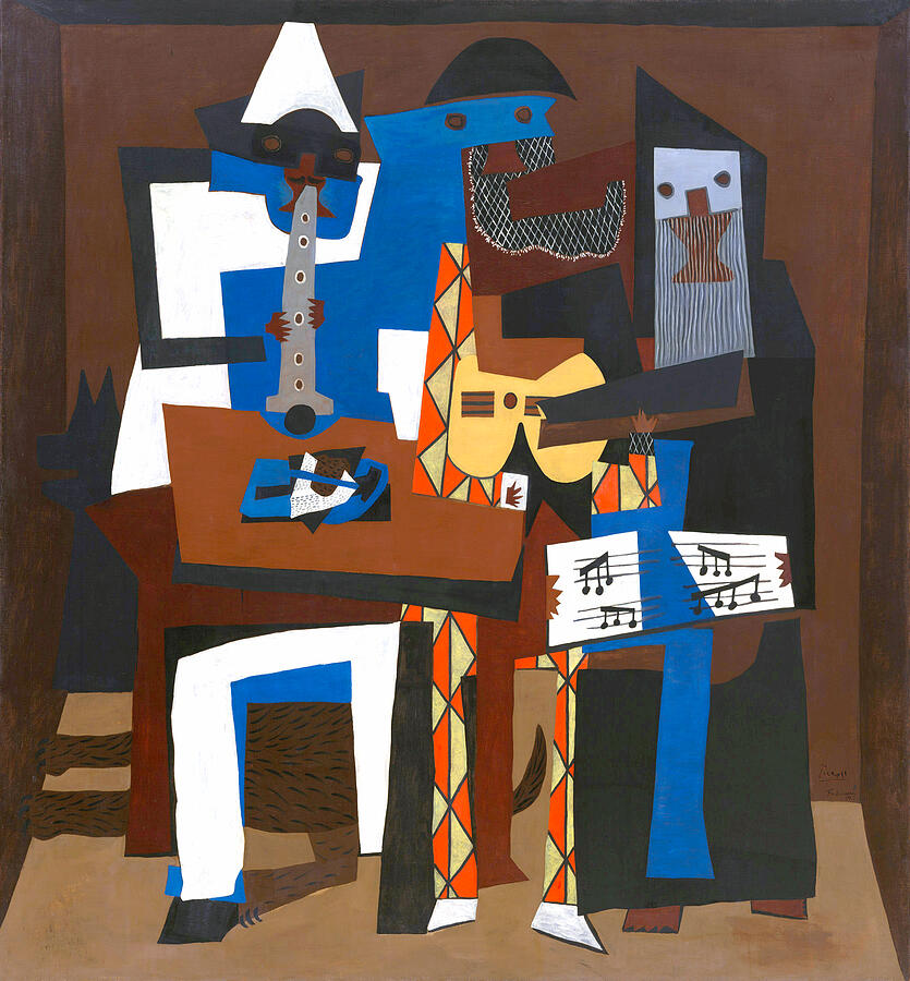 Three Musicians #1 Painting by Pablo Picasso - Pixels Merch