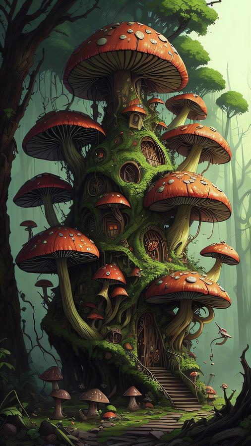 Toadstool House Digital Art by Tricky Woo - Fine Art America