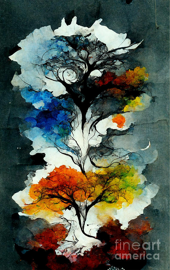 Tree ink drawing #1 Digital Art by Sabantha - Fine Art America