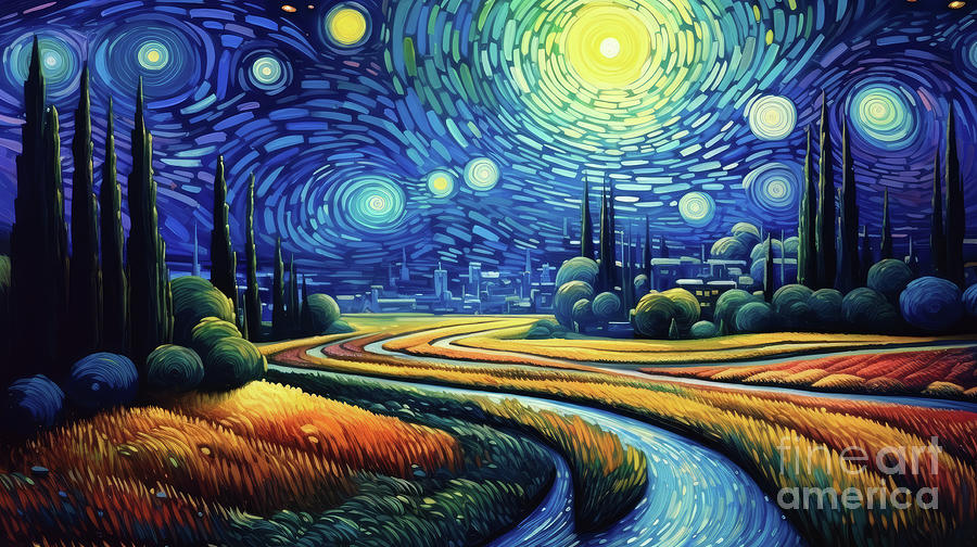 Van Gogh Style Digital Art by Fine Art Attic - Fine Art America