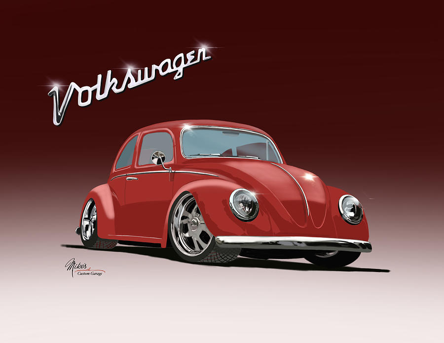 VW Bug Digital Art by Michael Voth