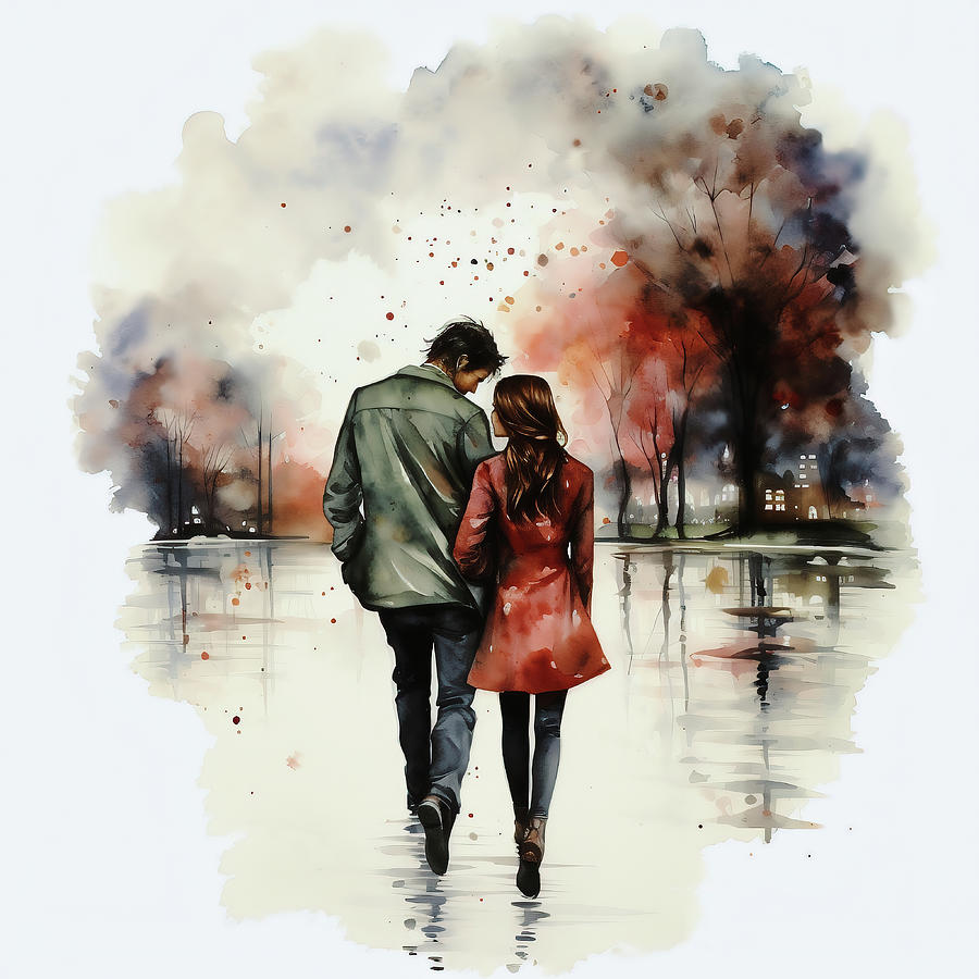 Walking in the Rain Digital Art by Robert Knight - Fine Art America