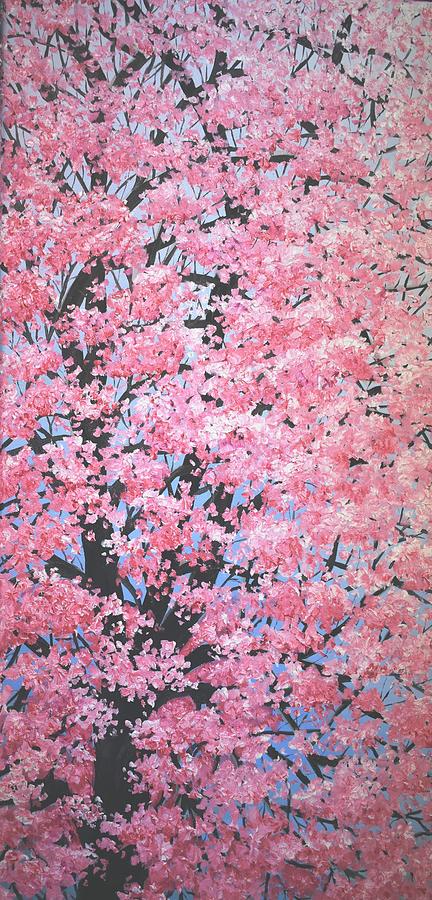 Pink Poui in Bloom Painting by Karin Dawn Kelshall- Best - Fine Art America