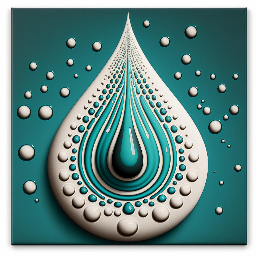 Fibonacci Sequence Spiral in Turquoise Blue White #10 Drawing by RAGANA ...