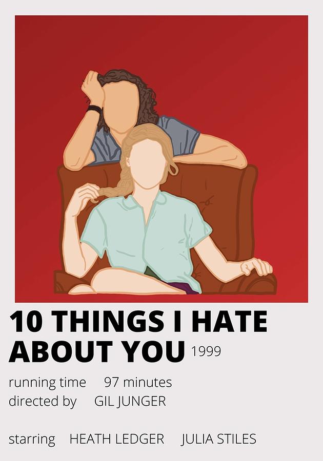 10 Things I Hate About You Minimalist Poster Poster Digital Art By