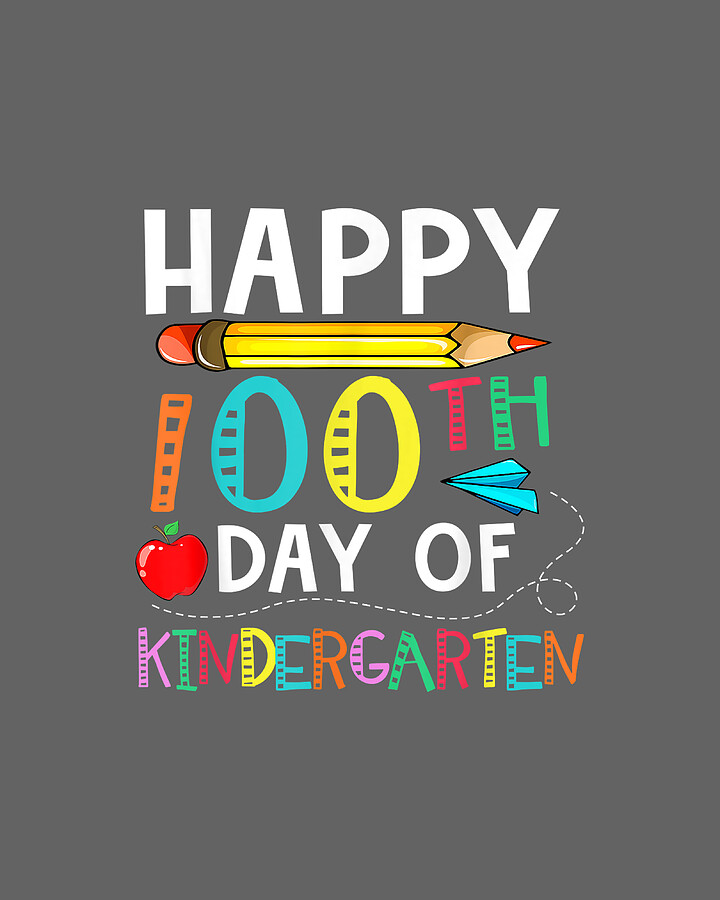 100 Days Of Kindergarten Happy 100th Day Of School Digital Art by ...