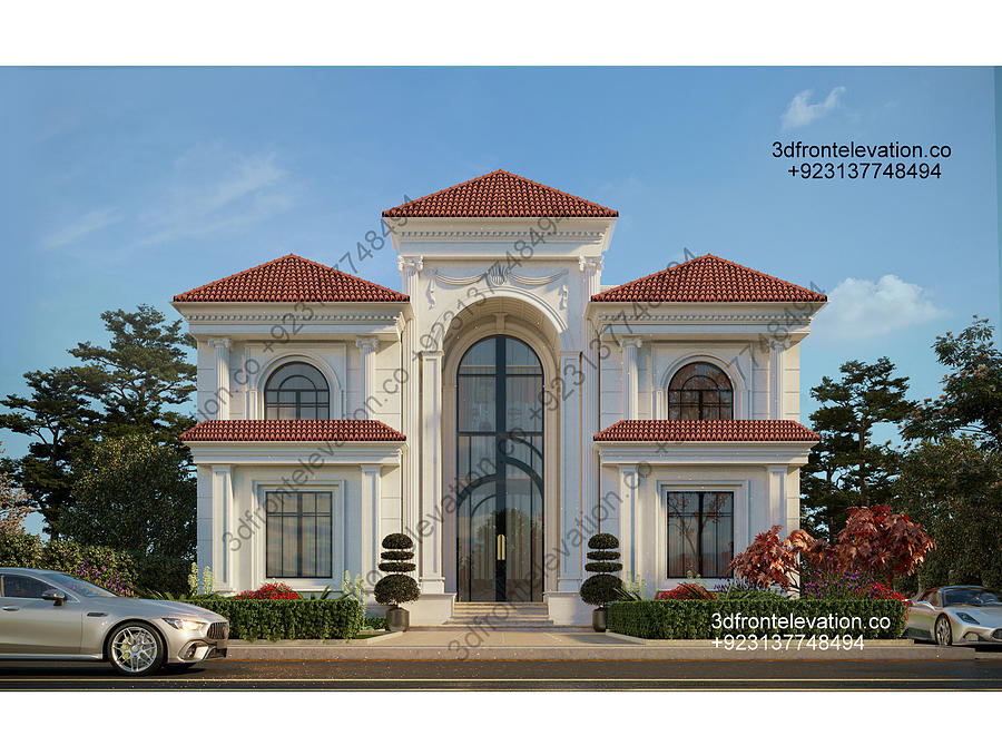 1000 meter house Plan with front elevation designs - 1000 sq yard plot House Map with front ...