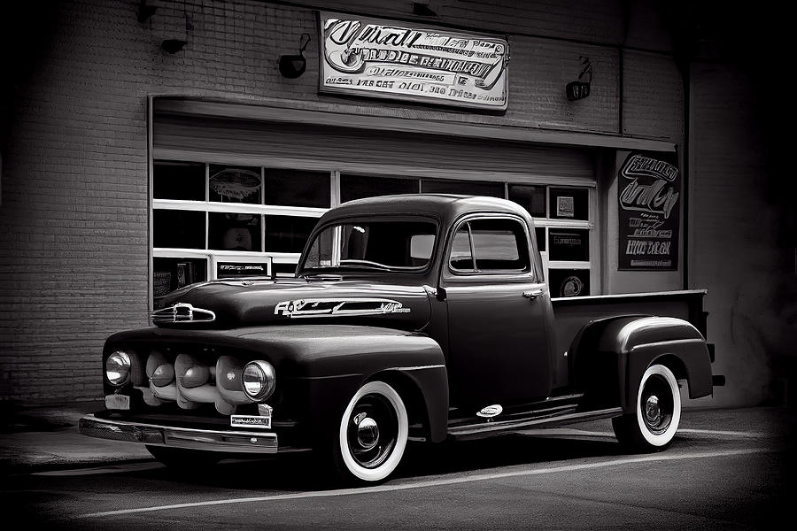 Ford F1 Truck Hot Rod Mixed Media by Tim Hill - Pixels