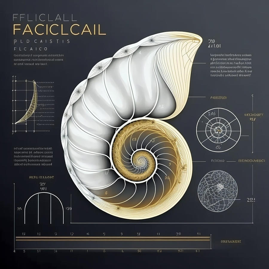 Golden Ratio Exclusive Fibonacci Style Drawing by RAGANA Design - Fine ...