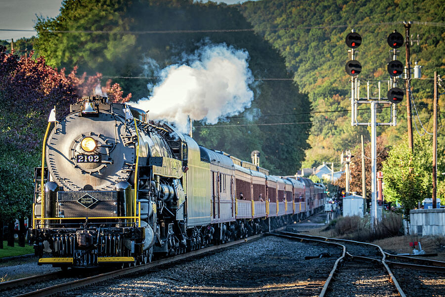 Reading Blue Mountain and Northern Railroad steam locomotive 2102 #11 Photograph by Jim Pearson ...