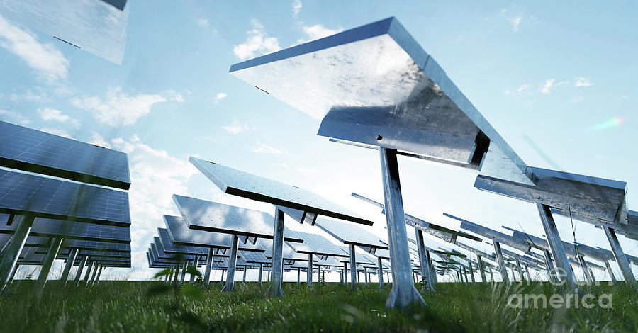 Solar photovoltaic panels array system Photograph by Michal Bednarek ...