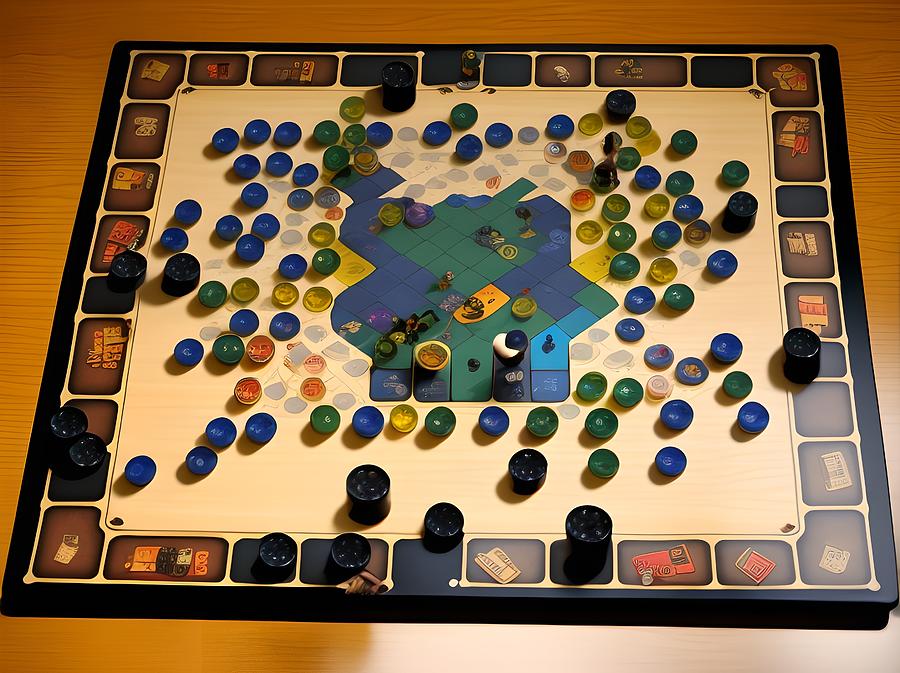 Table Board Game, Generative AI Illustration Digital Art by Miroslav ...