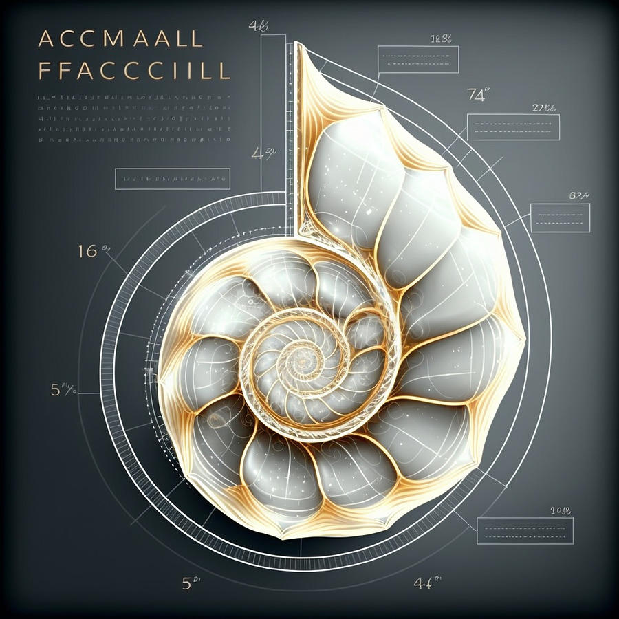 Golden Ratio Exclusive Fibonacci Style Drawing by RAGANA Design - Pixels