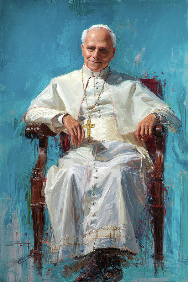 Pope LEO XIV - Print - WallArt #15 Painting by SampadArt Gallery - Fine ...