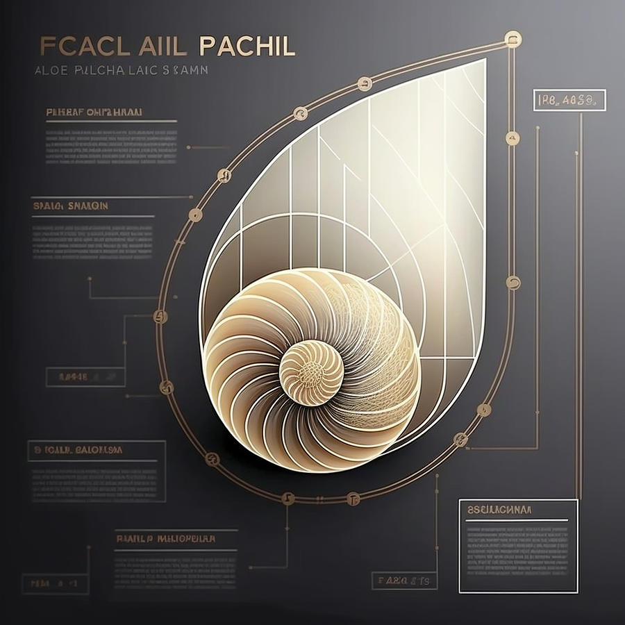 Golden Ratio Exclusive Fibonacci Style Drawing by RAGANA Design - Pixels