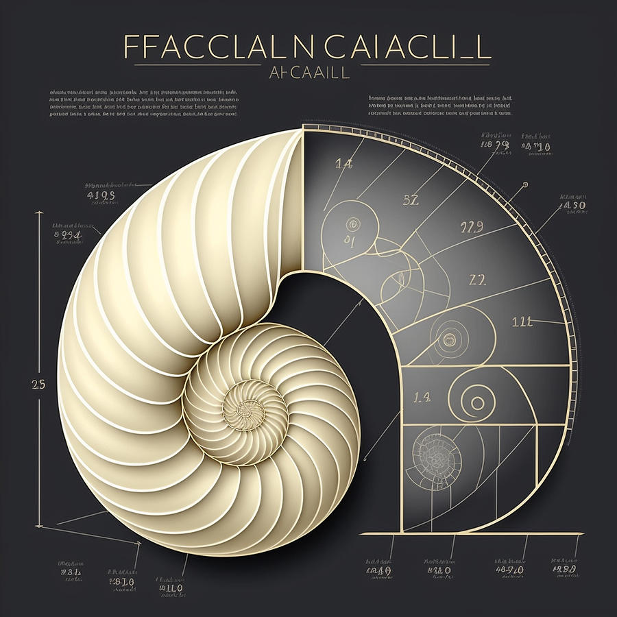 Golden Ratio Exclusive Fibonacci Style Drawing by RAGANA Design - Pixels