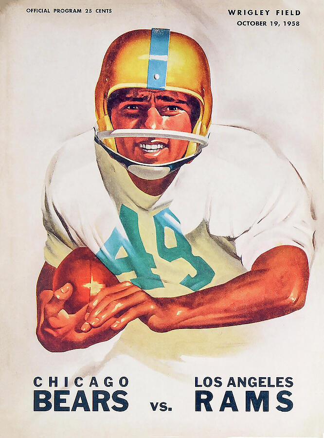 1958 Bears vs Rams Program Photograph by Jon Neidert - Fine Art America
