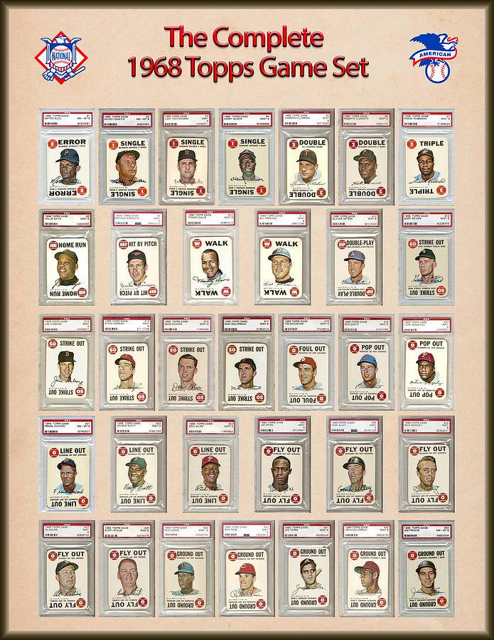 1968 Topps Game Set Digital Art by Wayne Taylor - Fine Art America