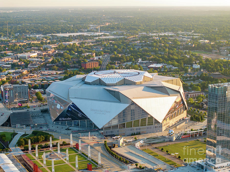 Aerial photo Mercedes Benz Stadium Downtown Atlanta Georgia Unit ...