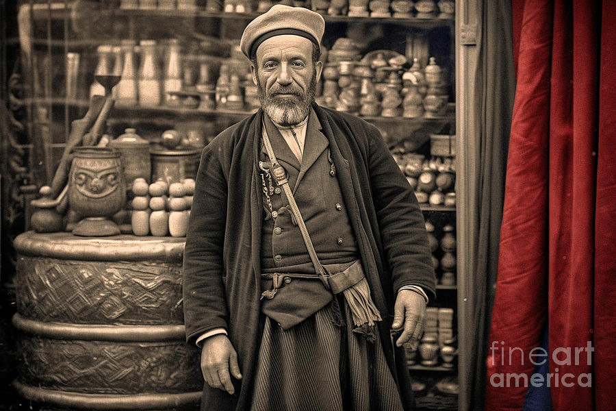 An Ottoman Empire Era Jewish merchant by Asar Studios Painting by ...