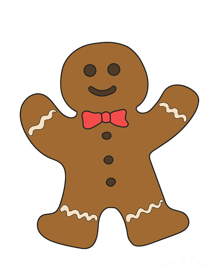 Christmas gingerbread man cookies. illustration cartoon drawing ...