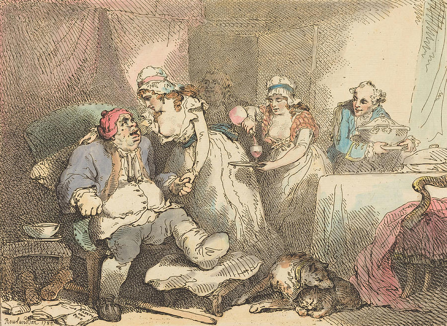 Comfort in the Gout Drawing by Thomas Rowlandson - Fine Art America