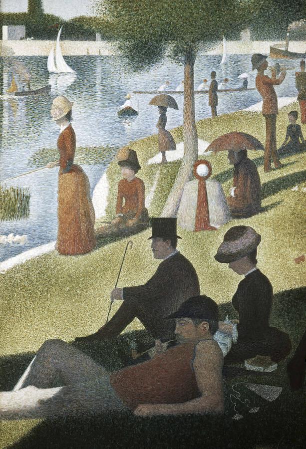 Detail from Sunday Afternoon on the Island of La Grande Jatte Painting ...