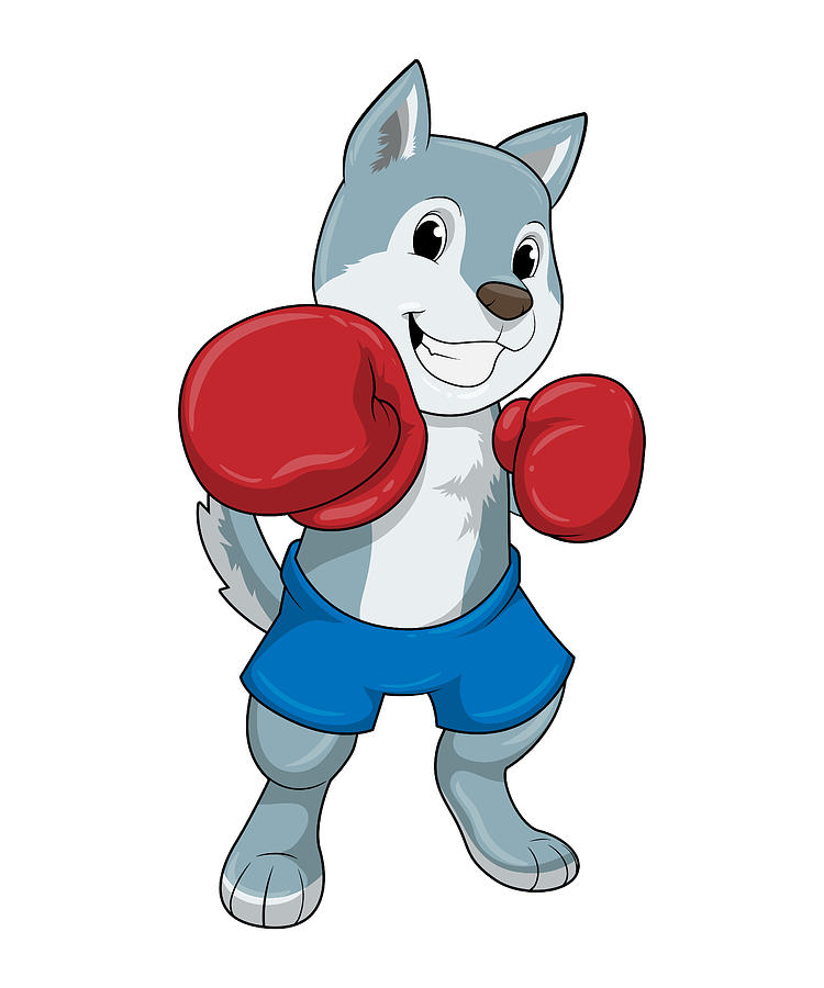 Dog as Boxer with Boxing gloves Painting by Markus Schnabel - Fine Art America