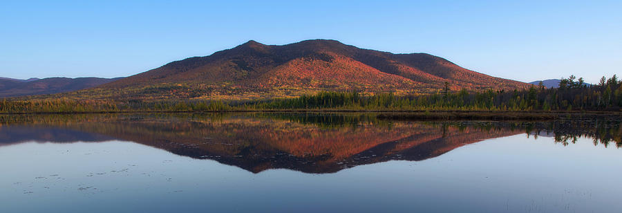 Fall Foliage Reflection at Blue Hour Photograph by Jiancheng Mo - Fine ...
