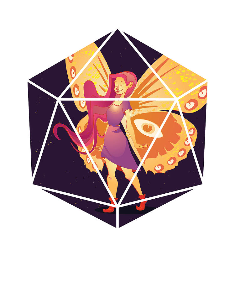 Fantasy Fairy Role Playing Dice D20 Pen And Paper Digital Art by Fuzius ...