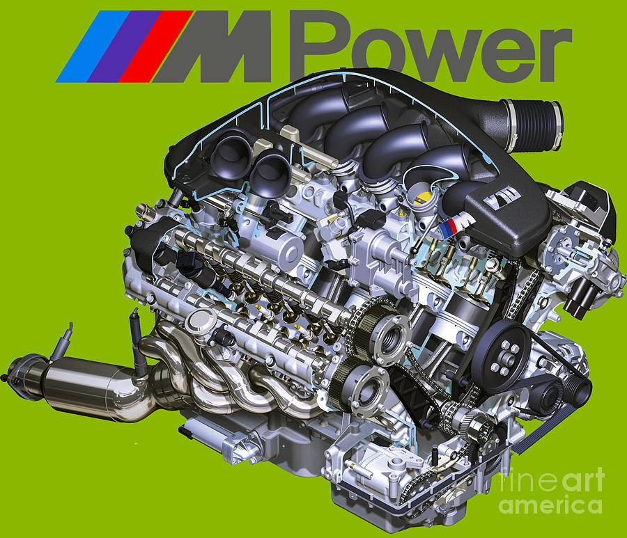 Germany sport racing engine BMW V10 S85B50 E60 Digital Art by Vladyslav ...