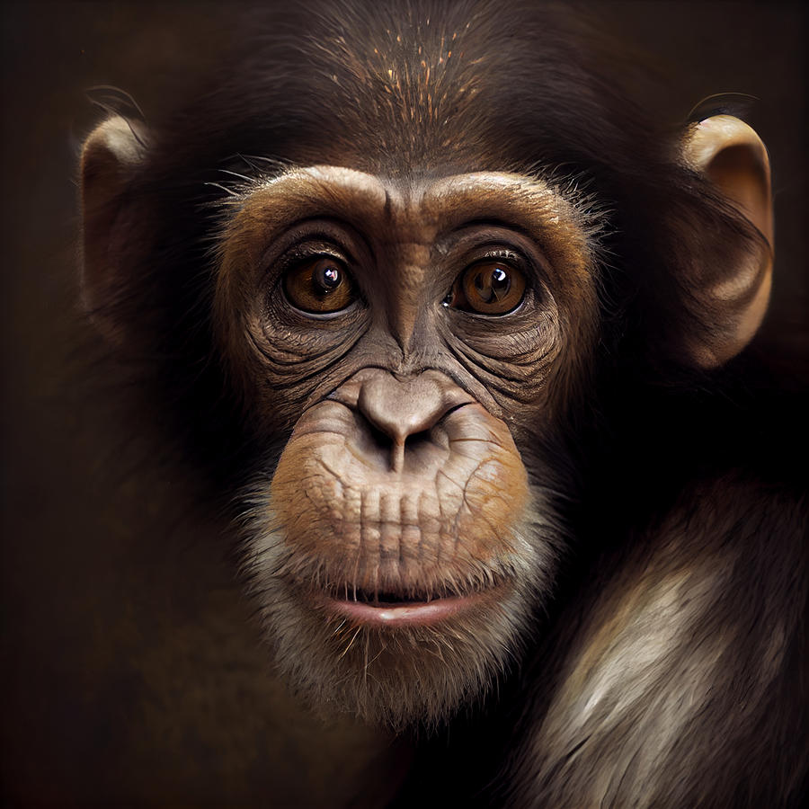 monkey by Asar Studios Digital Art by Celestial Images - Pixels