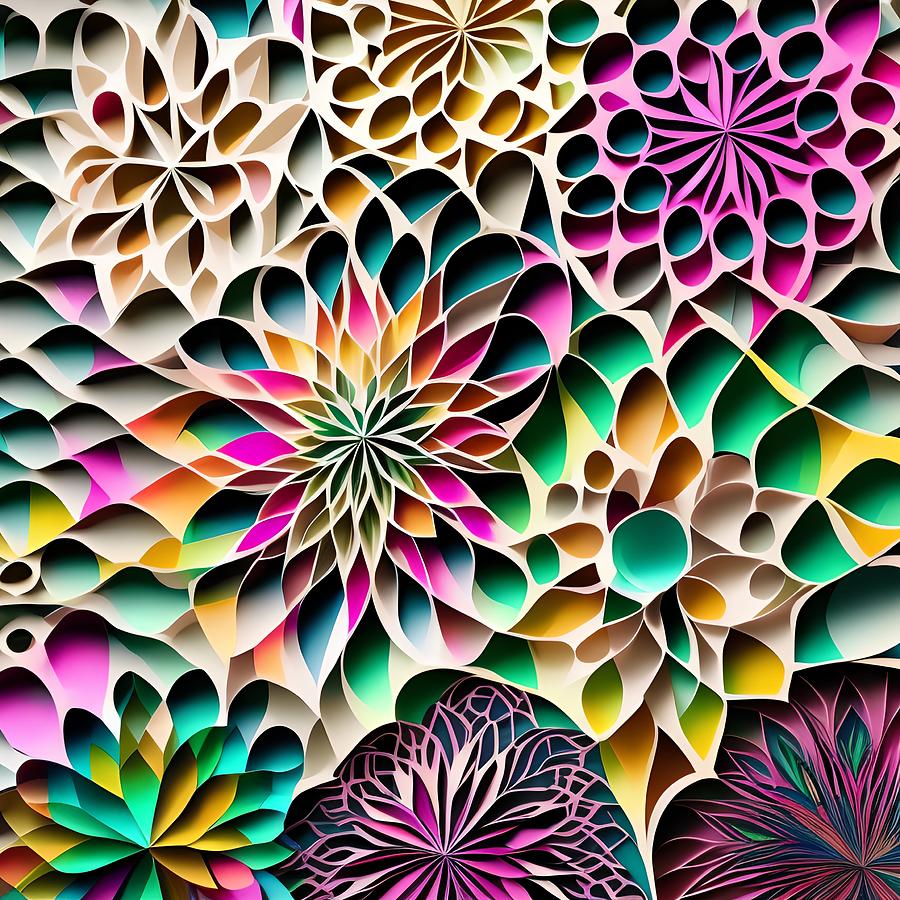 Ornamental Pattern, Generative AI Illustration Digital Art by Miroslav ...