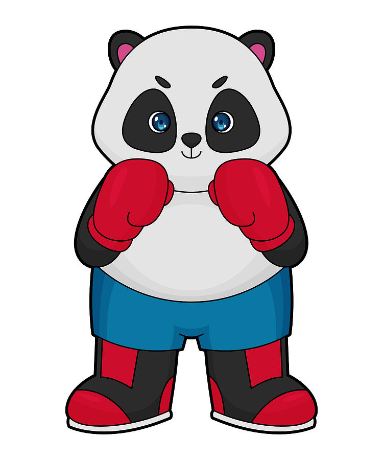 Panda as Boxer with Boxing gloves Painting by Markus Schnabel - Pixels