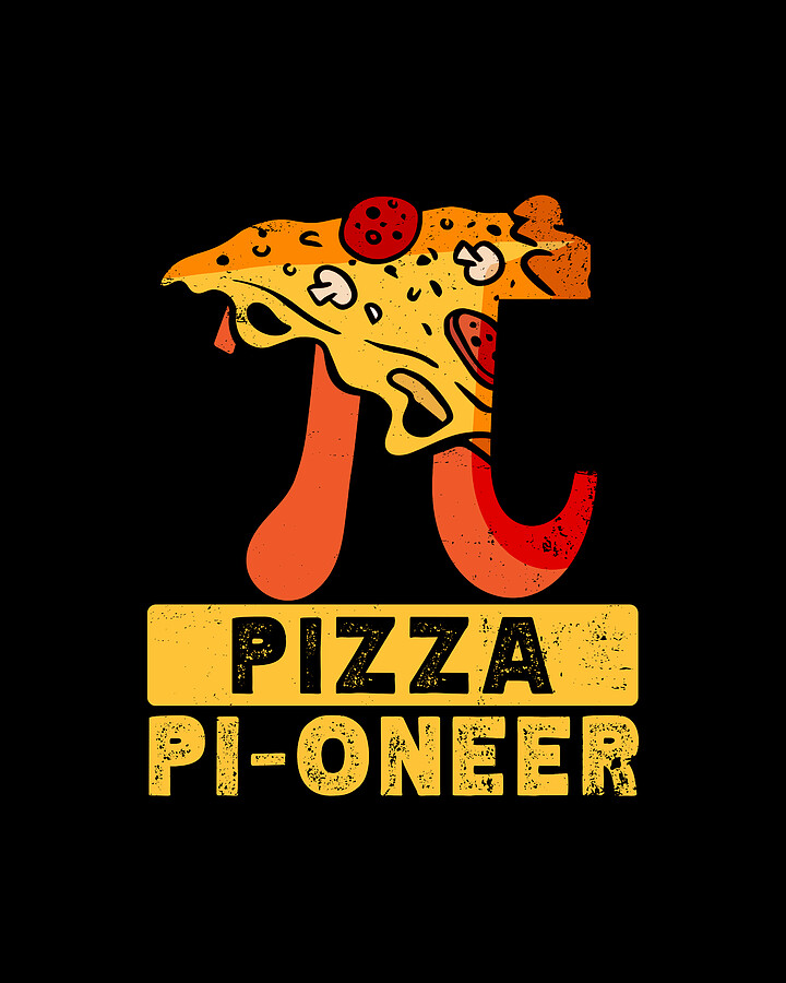Pi Day Pizza Pi Symbol Math Number Digital Art by Toms Tee Store - Fine ...