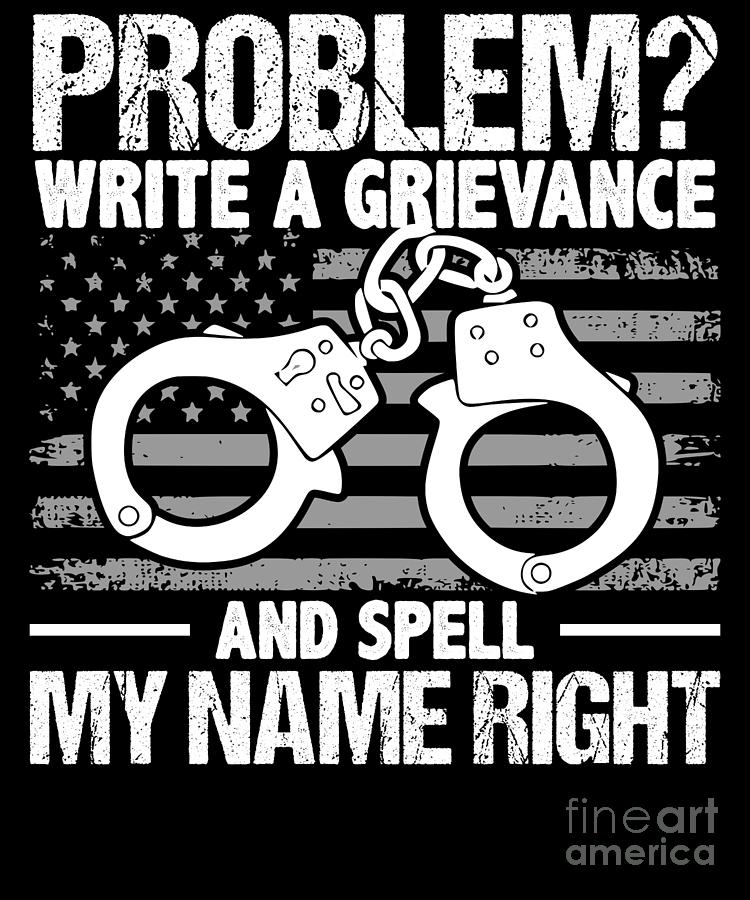 Problem Correction Officer Police Thin Silver Line Digital Art By Yestic