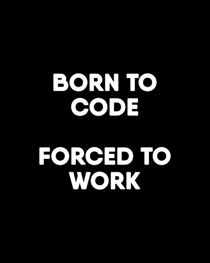 Programmer born to code Digital Art by EQ Designs