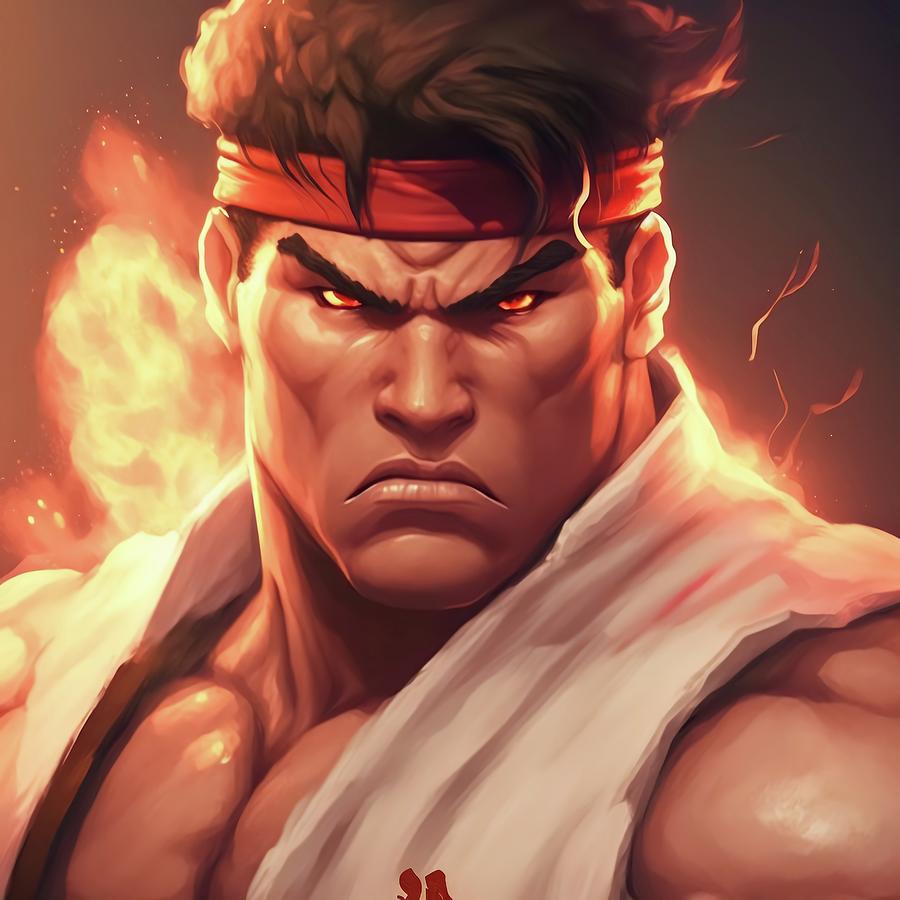 Ryu Digital Art by Creationistlife - Pixels