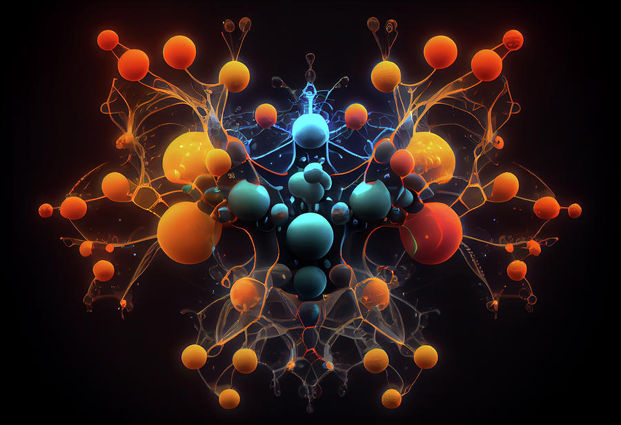 Science Molecule, Model Structure Digital Art by Pavel Shlykov - Pixels