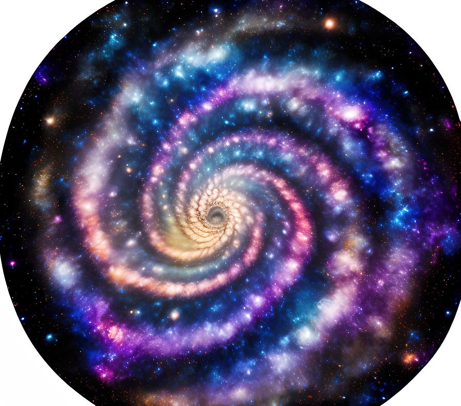 Spiral Galaxy, Generative AI Illustration Digital Art by Miroslav Nemecek - Fine Art America