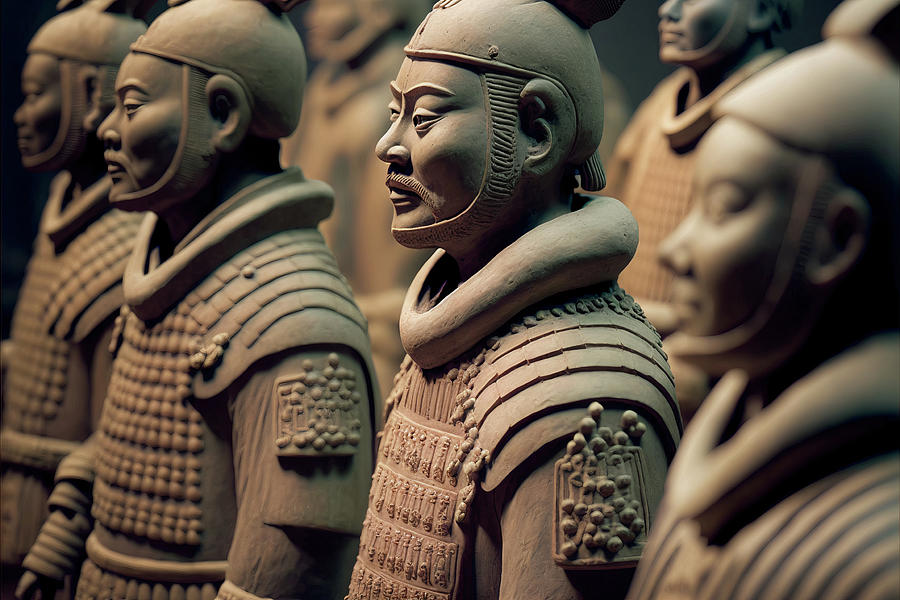 Terra Cotta Army in China Digital Art by Agnieszka Polanowska - Pixels