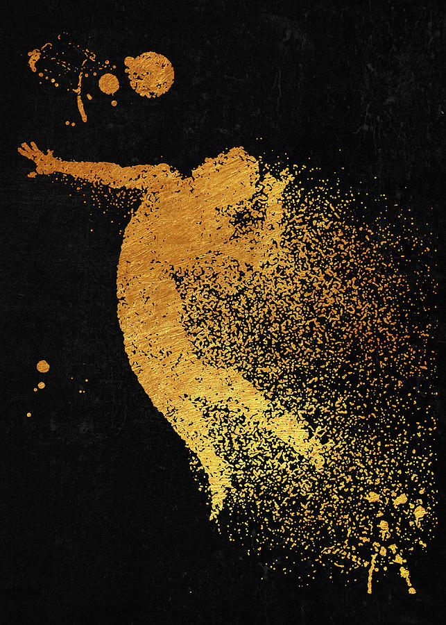 Volleyball Girl Player Art Print Volleyball Spike Watercolor Sport Art ...