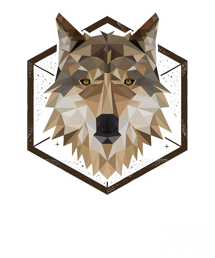 Wolf Polygon Geometry Wolves Low Poly Animal Cool Digital Art by ...