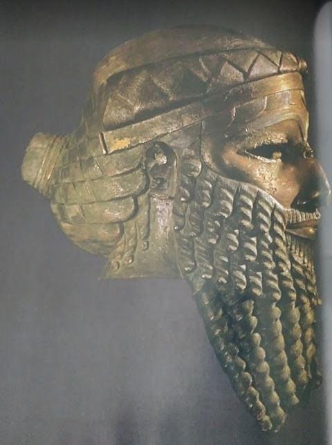 King Sargon Of Akkad, Majestically Portrayed In A Bronze Sculpture In ...