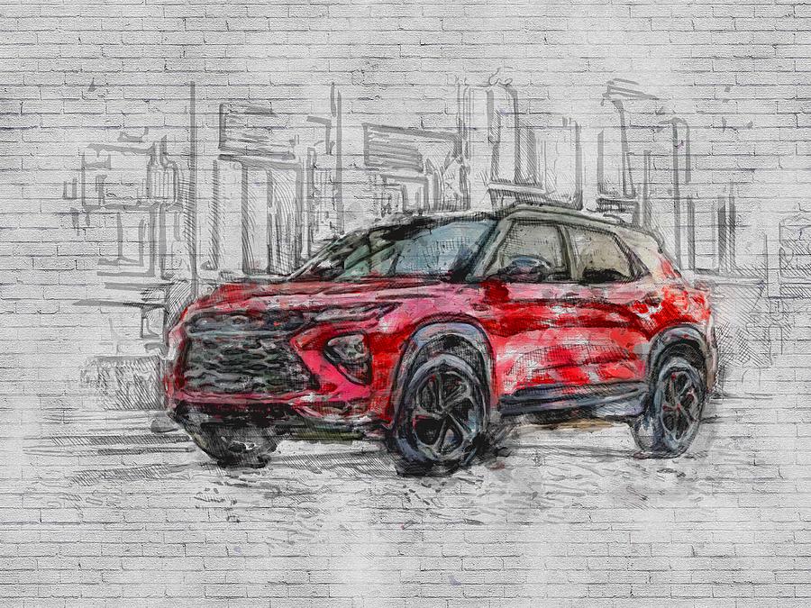 2021 Chevrolet Trailblazer front view exterior red SUV new red ...