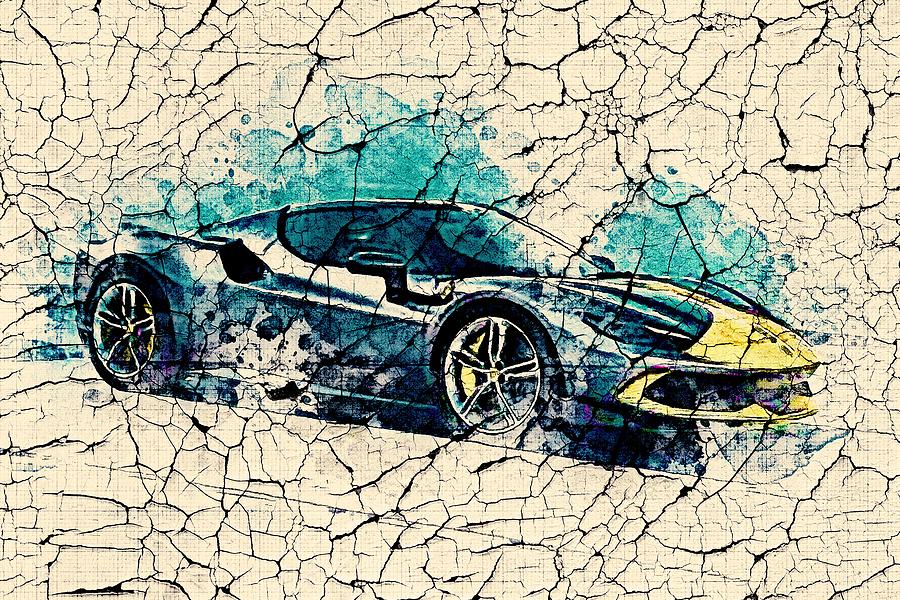 2022 Ferrari 296 GTB Assetto Fiorano abstract front view exterior ...