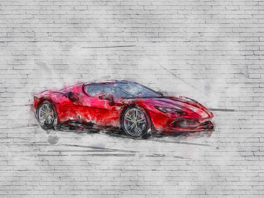 2022 Ferrari 296 GTB front view exterior red sports coupe new red 296 ...