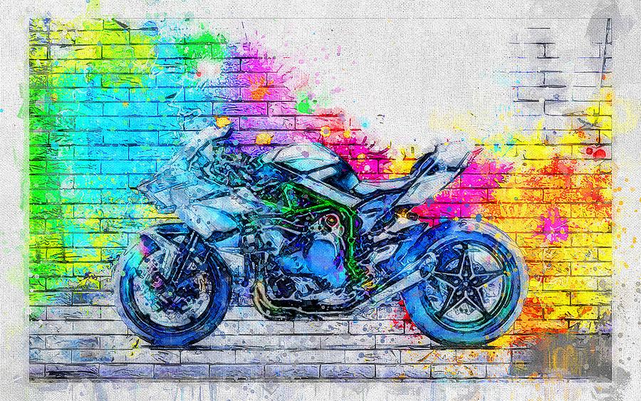 2022 Kawasaki Ninja H2R exterior sportbike silver Ninja H2R sports ...