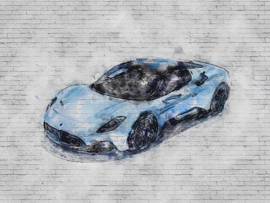 2022 Maserati MC20 Coupe M165 front view exterior white sports coupe ...