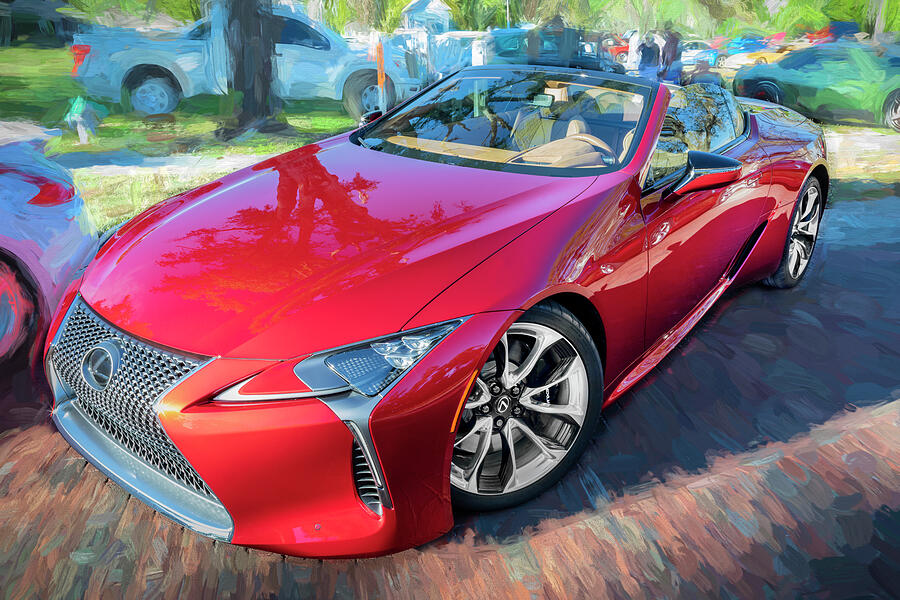 2023 Infrared Lexus LC500 Convertible X100 Photograph by Rich Franco - Pixels